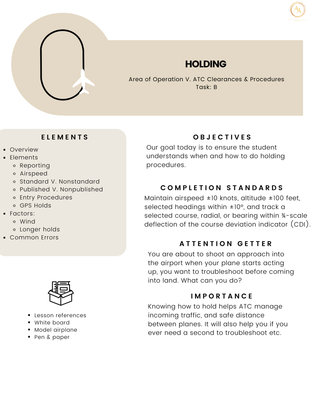 CFII Lesson plans